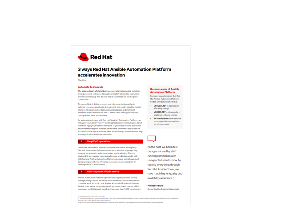 3 ways Red Hat Ansible Automation Platform accelerates innovation ...